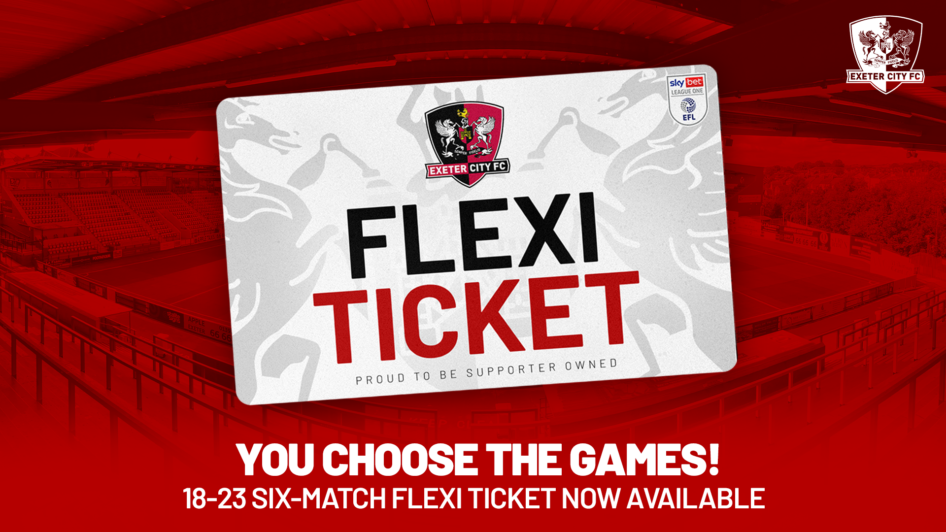 18-23 six-match flexi ticket | Exeter City F.C.